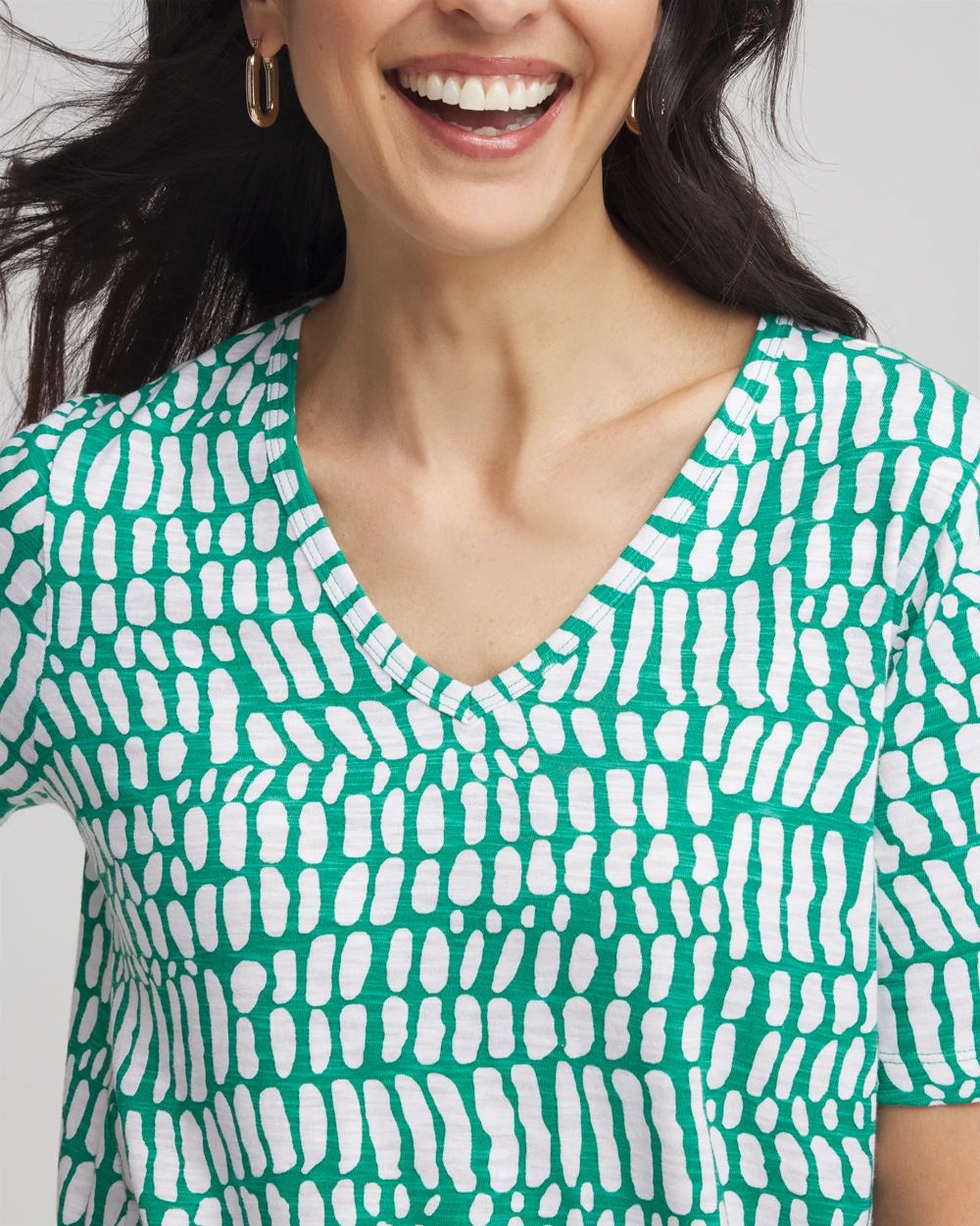 Tropical Short Sleeve Forward-Seam Tee | Chico's